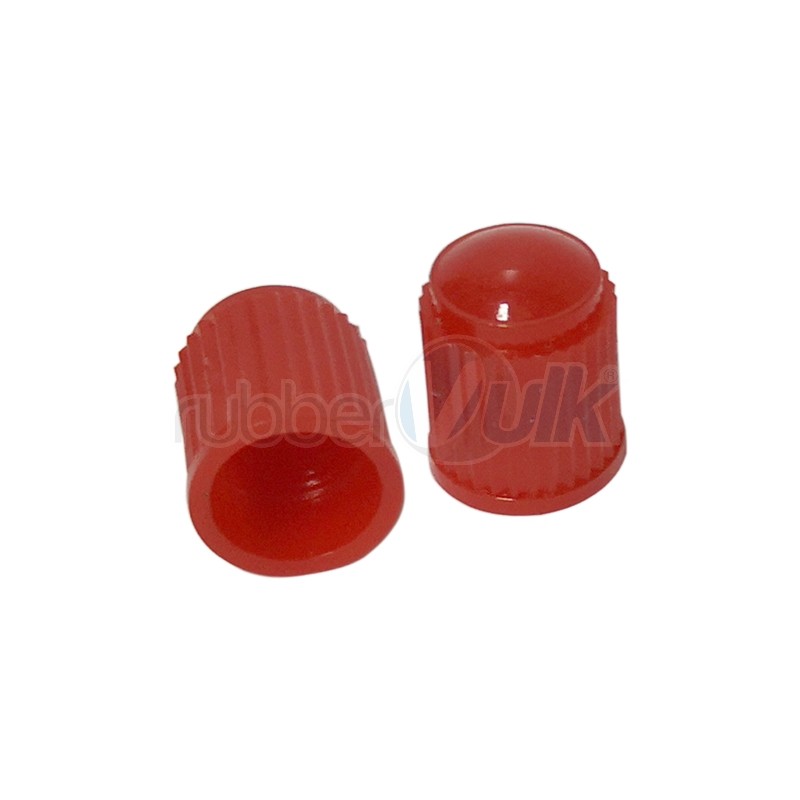 PLASTIC VALVE CAPS, RED (100 PCS) - rubber vulk store